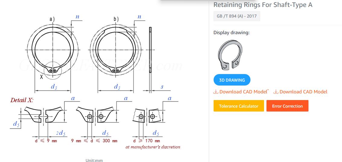 Shaft Retaining Rings (External Circlips) - KENENG